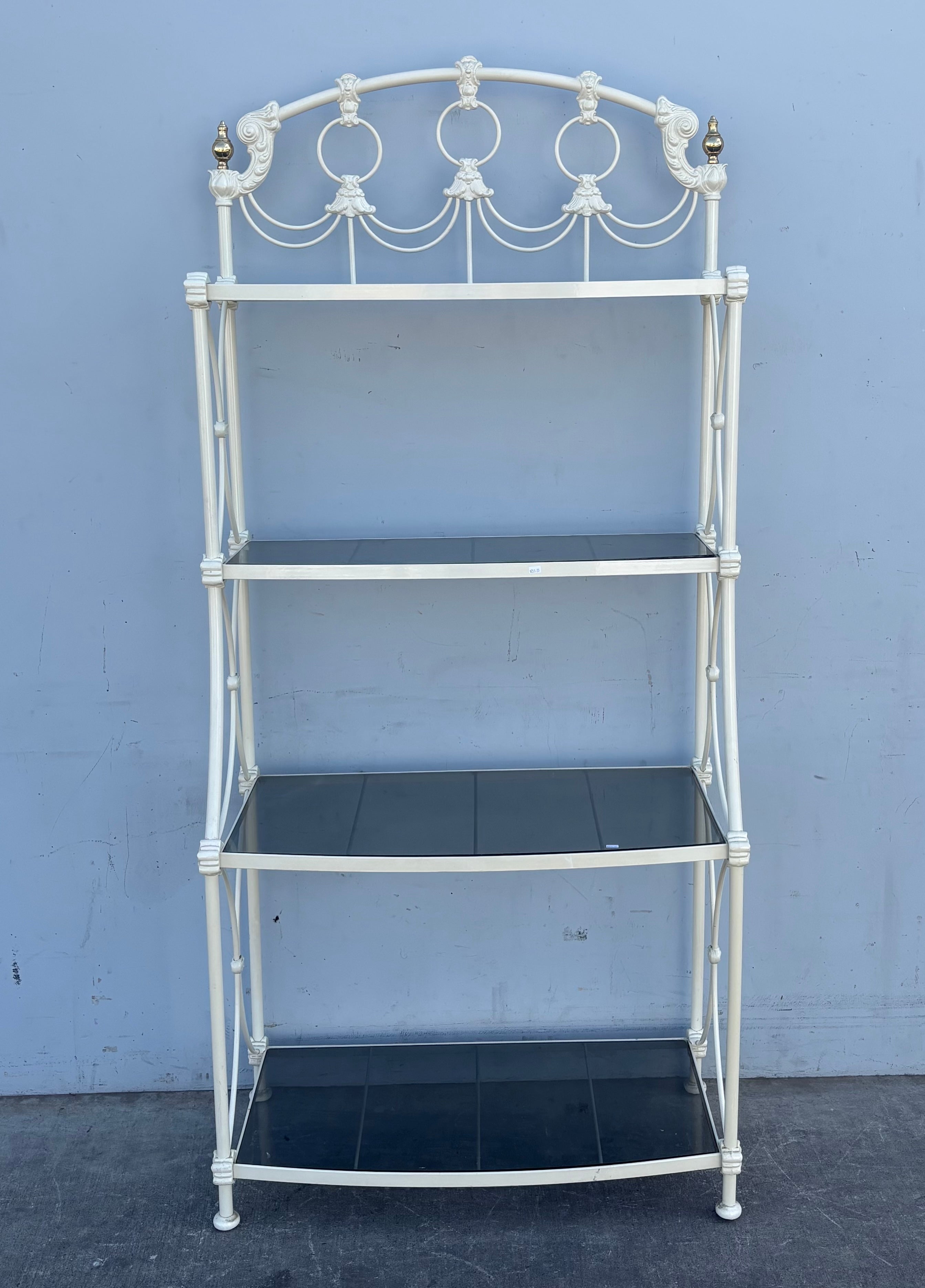 White bakers rack / shelf / stand – Pacific Thrift Store